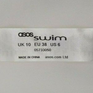 ASOS | Swim | Asos Swim Applique High Waist Bikini Bottom White | Poshmark